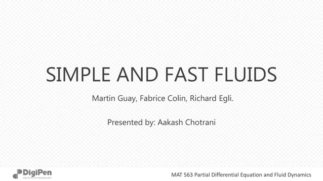 Simple & Fast Fluids | PPT
