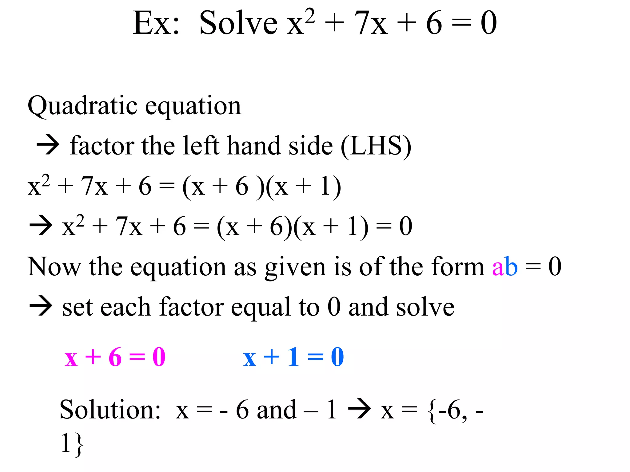 Quadratic equation slideshare | PPTX