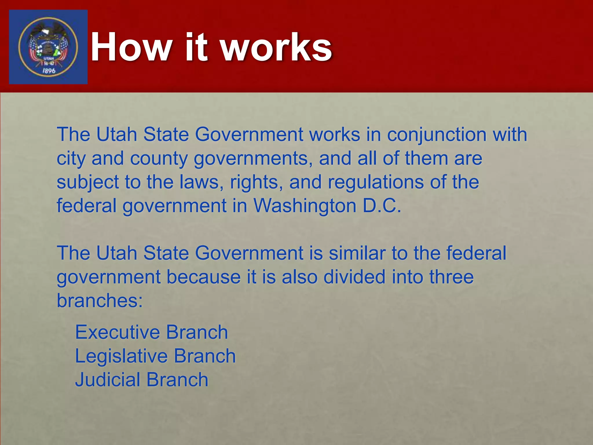 Utah Government PowerPoint | PPT