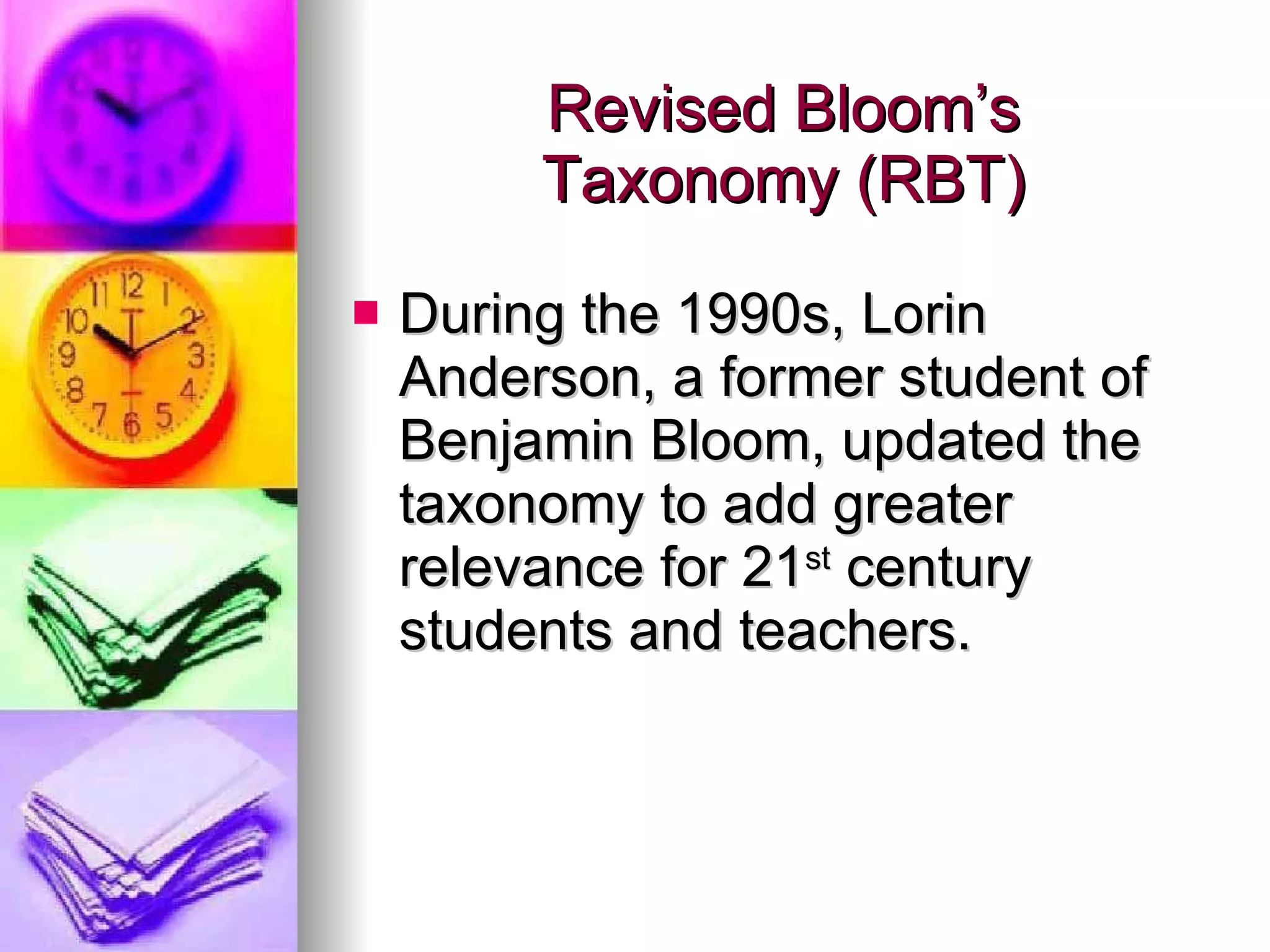 Mat 604 - bloom’s taxonomy power point presentation | PPT