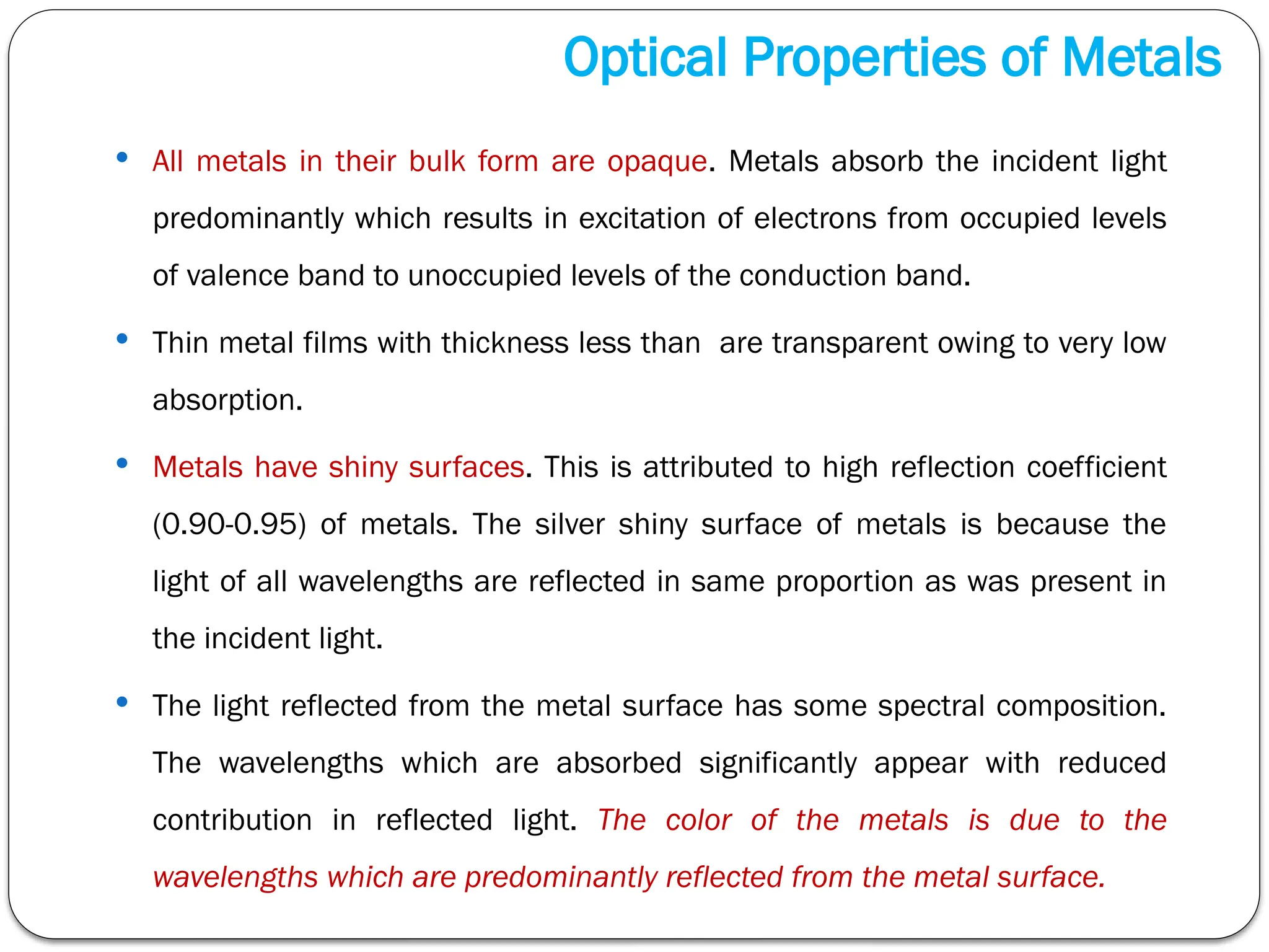 MAT8- OPTICAL PROPERTIES.pptx physics of materials | PPTX