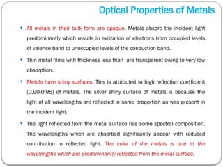 MAT8- OPTICAL PROPERTIES.pptx physics of materials | PPTX