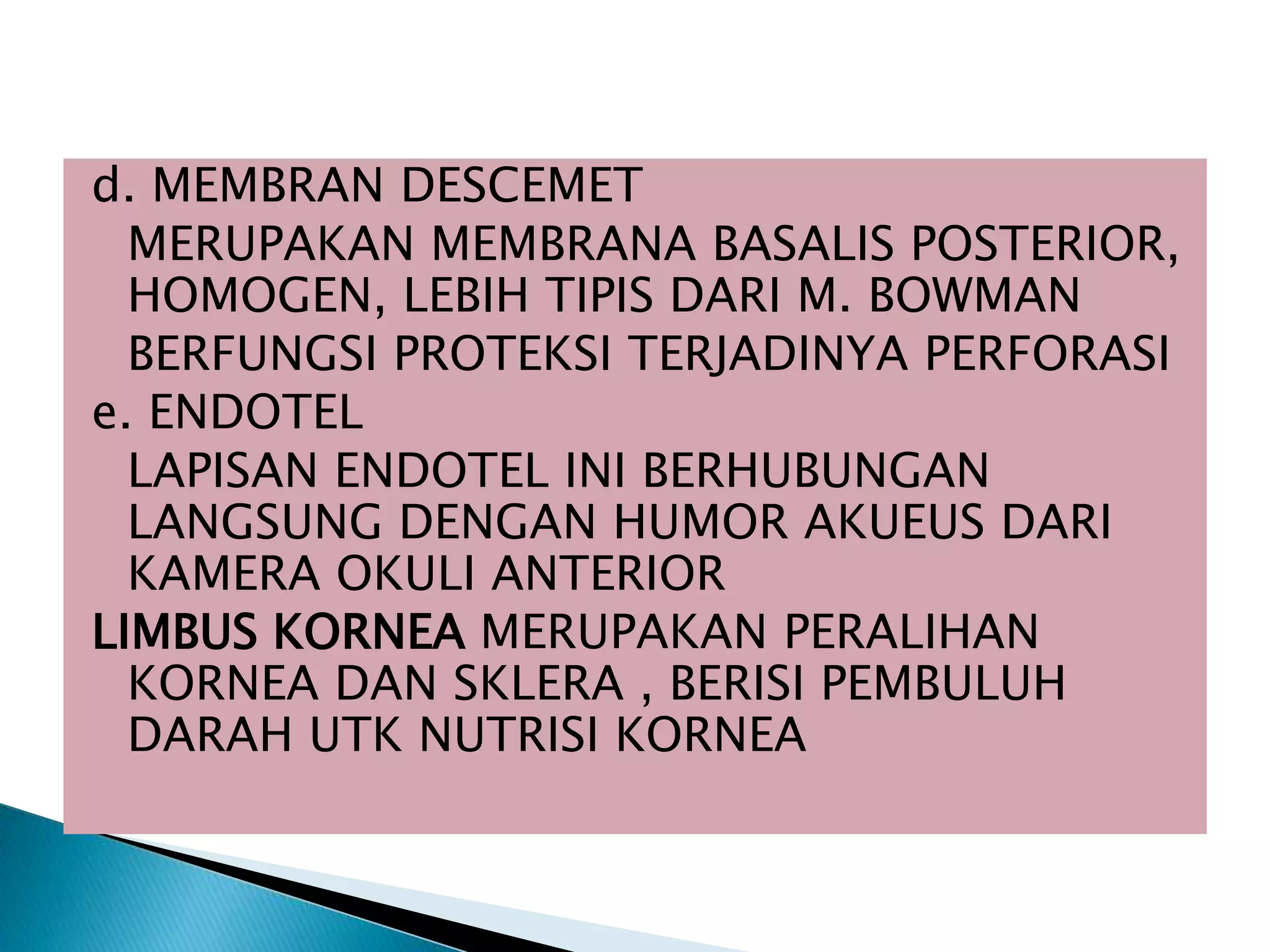 histologi mata (modul organ sensoris) | PPTX