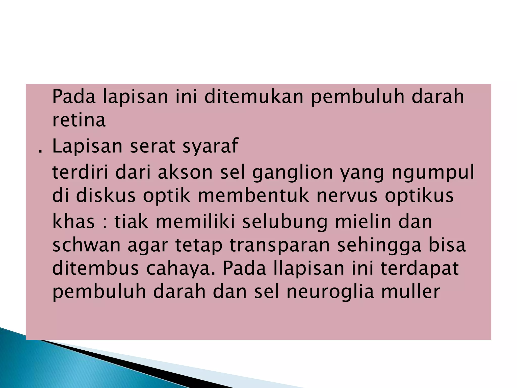 histologi mata (modul organ sensoris) | PPTX