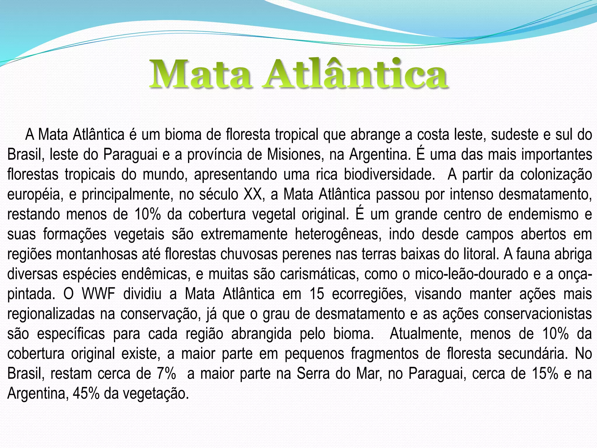 Bioma Mata atlântica | PPTX