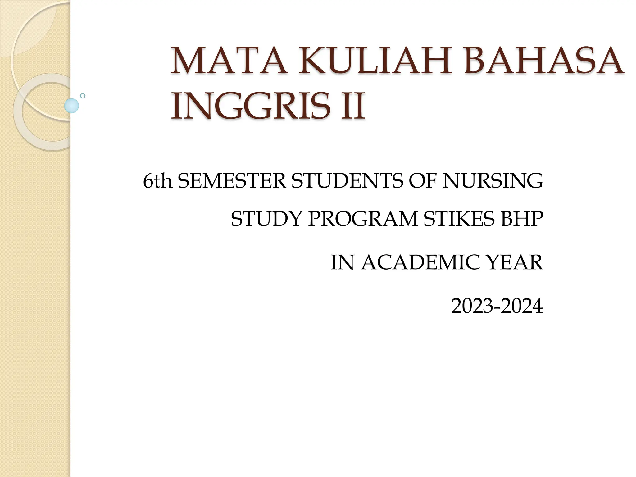 Mata Kuliah Bahasa Inggris Ppt Copy Pptx