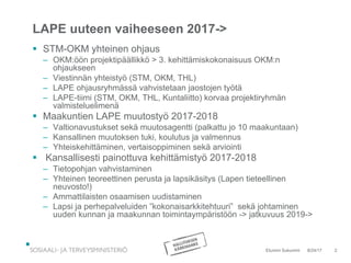LAPE-muutosohjelman maakunnallinen toimeenpano käynnistymässä | PDF