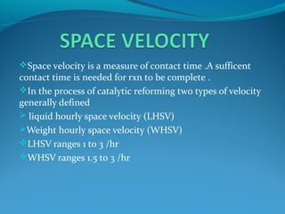 CATALYTIC REFORMING | PPT
