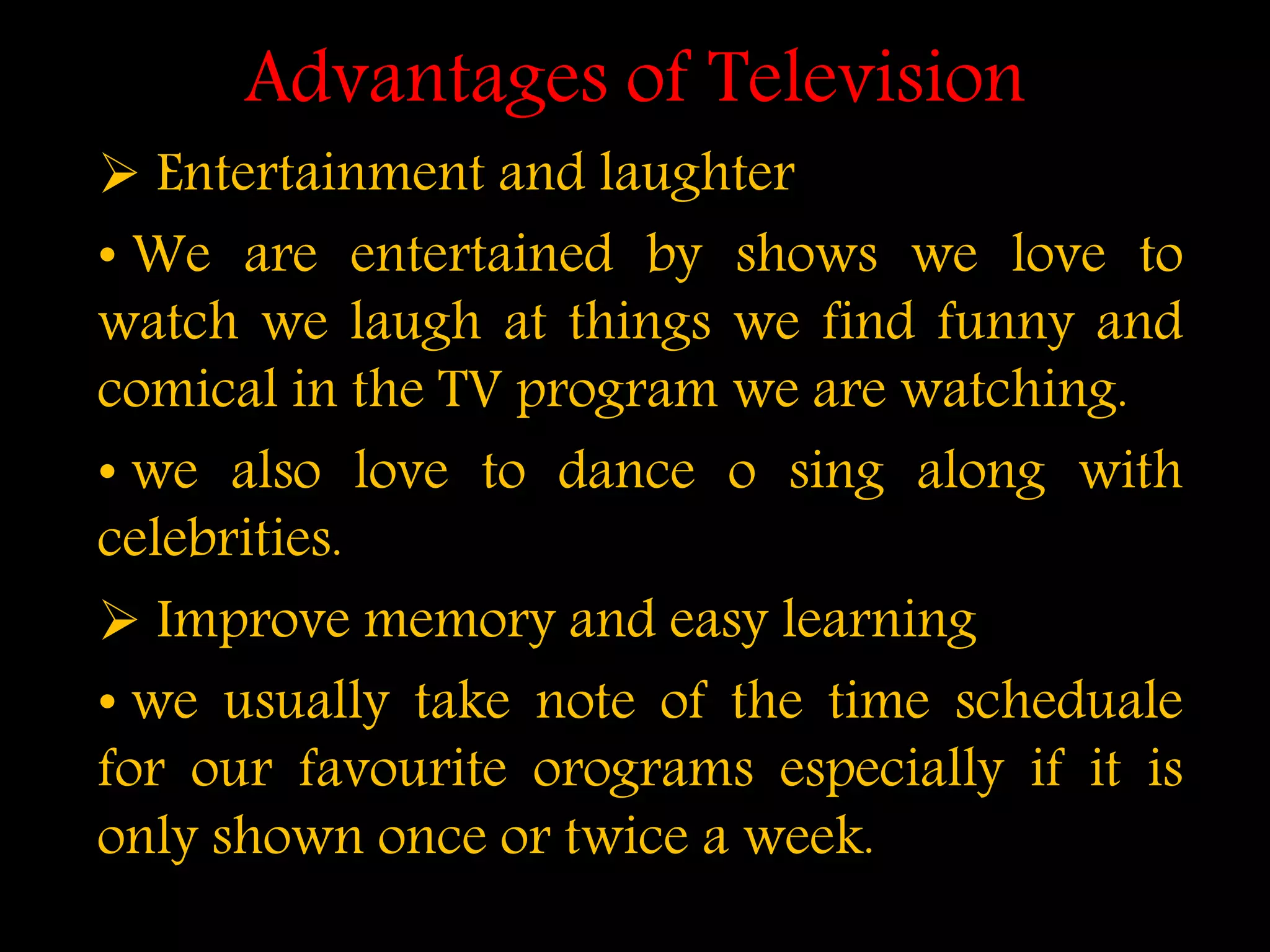 Advantage and Disadvantage of Television | PPTX
