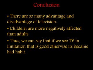 Advantage and Disadvantage of Television | PPTX