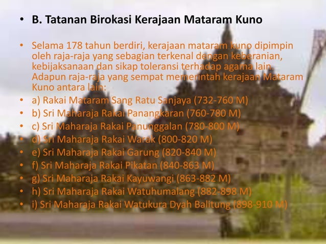 Kerajaan Mataram Kuno | PPTX