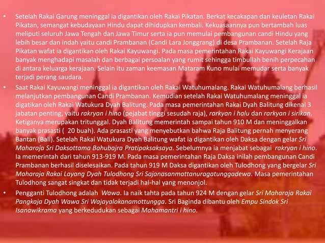 Kerajaan Mataram Kuno | PPTX