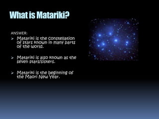 Matariki powerpoint | PPTX