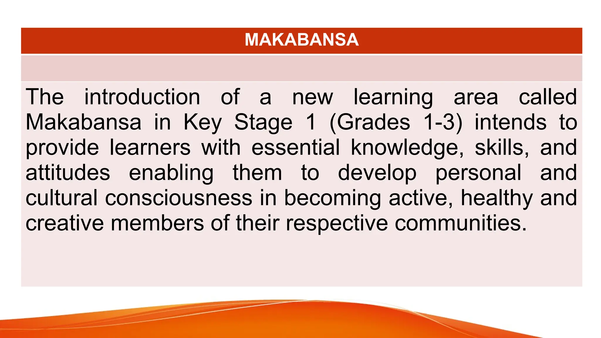the general shape of matatag curriculum. | PPTX