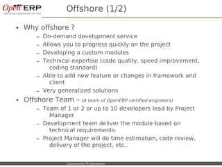 OpenERP - Offshore with OpenERP | PPT