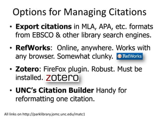 MATC New Student Library Presentation | PPTX