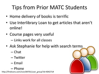 MATC New Student Library Presentation | PPTX