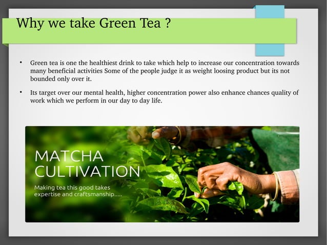 Matcha green tea | PPT