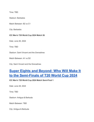 Match By Match Detailed Schedule Of The ICC Men's T20 World Cup 2024.pdf
