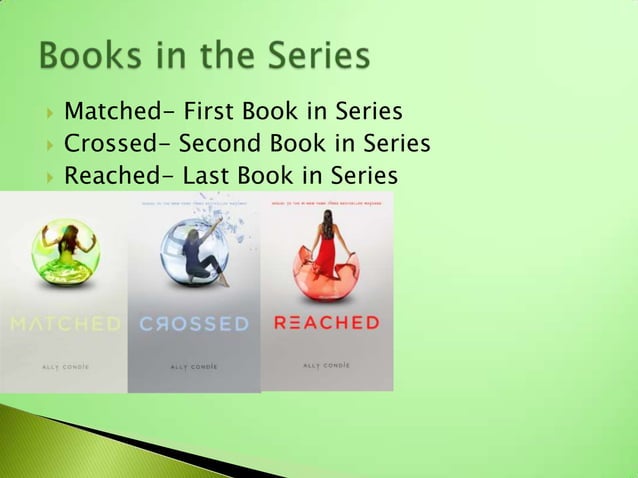 End of Book Project- 3 book projects in one for the series Matched | PPT