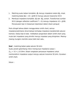 Matching impedance | PDF
