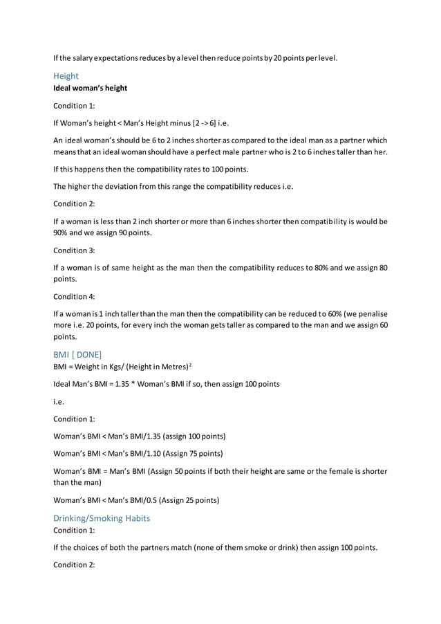 Matching algorithm for online dating | PDF