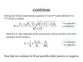 Matching and Tuning in RF AND MICROWAVE ENGINEERING | PPT