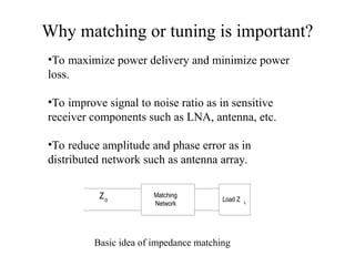 Matching and Tuning in RF AND MICROWAVE ENGINEERING | PPT