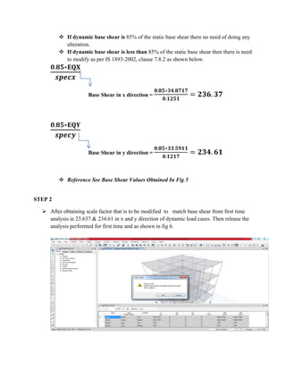 Matching base shear in Etabs 2016 | PDF