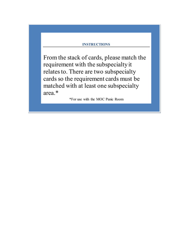 Matching Card Game Sample | PDF