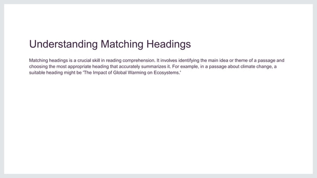 Matching heading.pptxggguuytyuuuuuy6uyyy | PPT