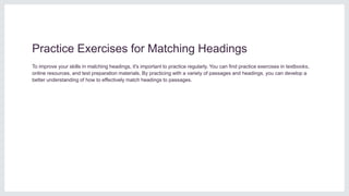 Matching heading.pptxggguuytyuuuuuy6uyyy | PPT