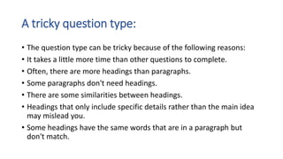 Matching headings ielts question type.pptx