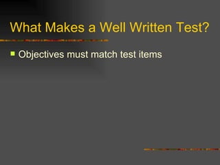 Matching items to objectives | PPT