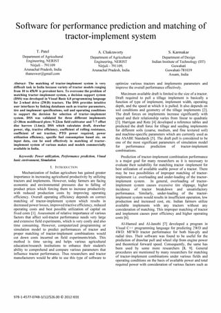 Matching of tractor implement system | PDF