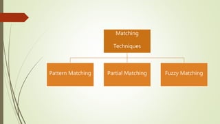 Matching techniques | PPTX