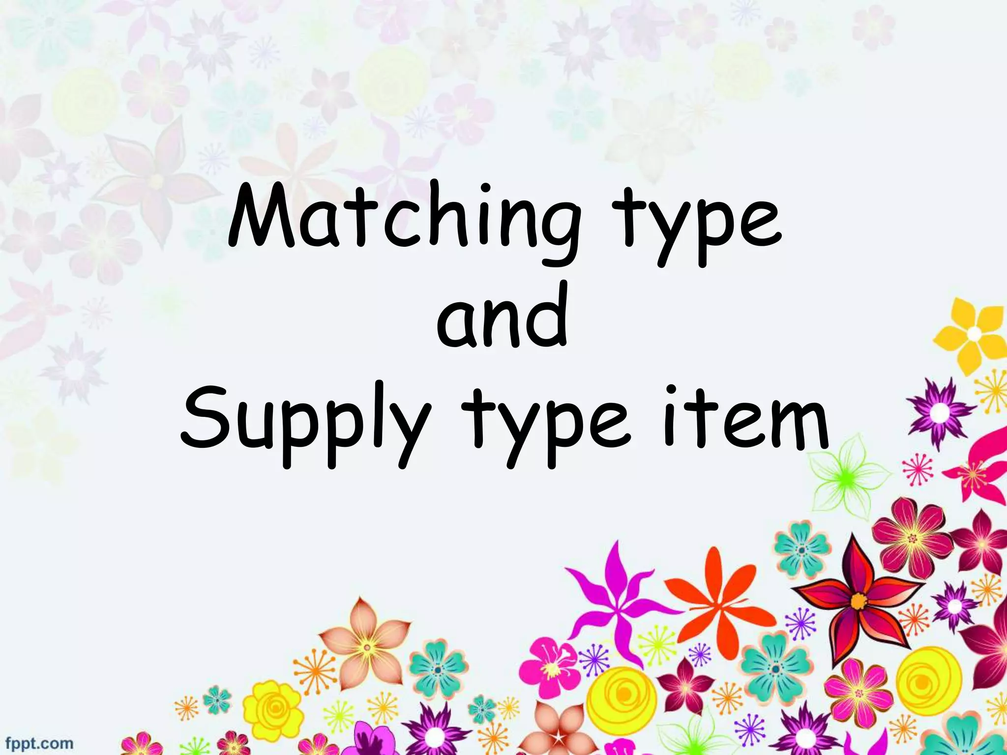 Matching type | PPTX