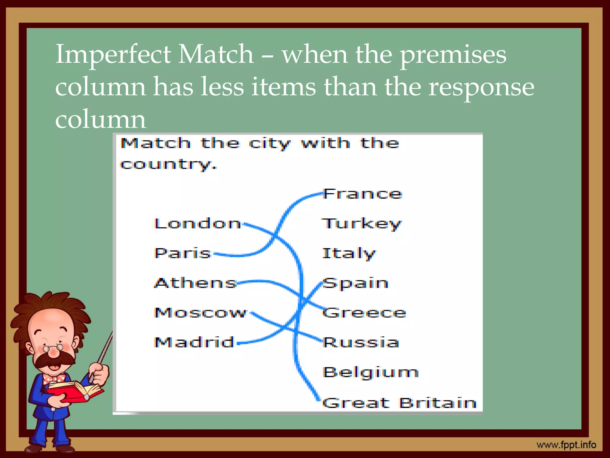 Matching type of evaluation | PPT