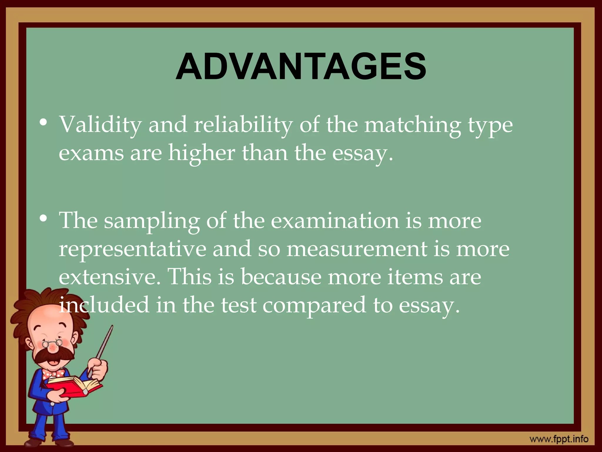 Matching type of evaluation | PPT