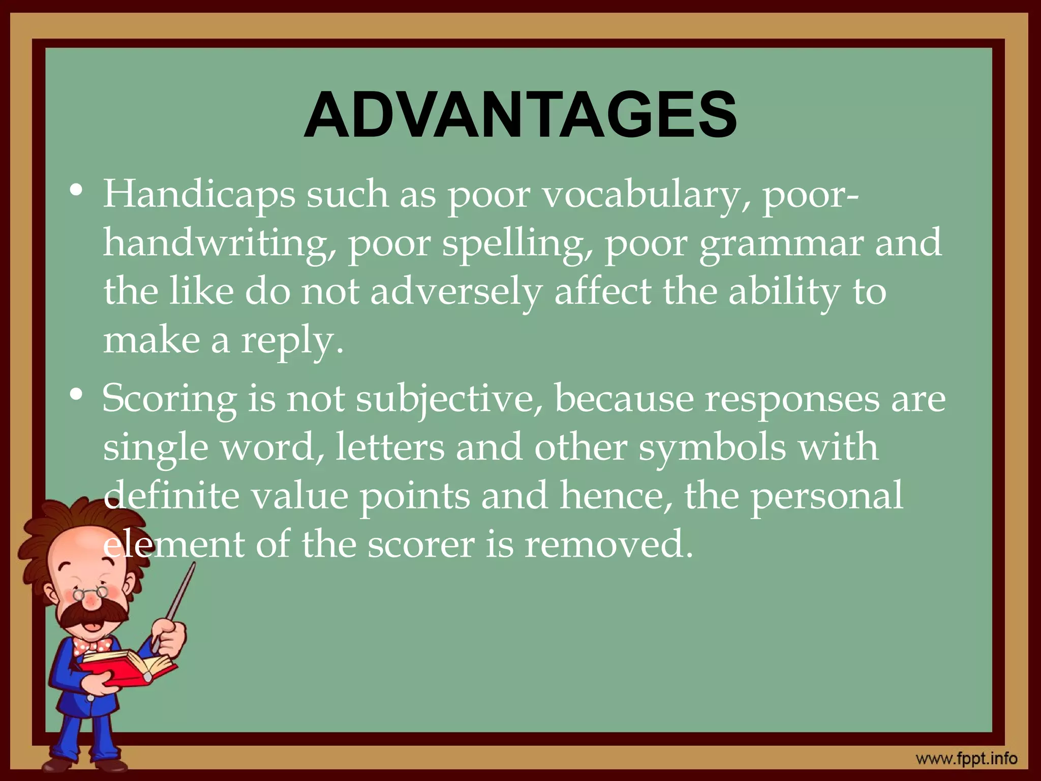 Matching type of evaluation | PPT