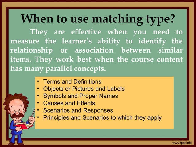 Matching type of evaluation | PPT