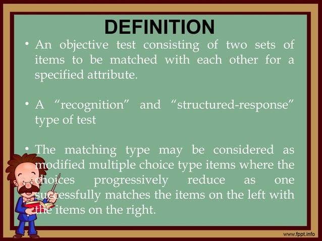 Matching type of evaluation | PPT