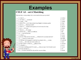 Matching type of evaluation | PPT