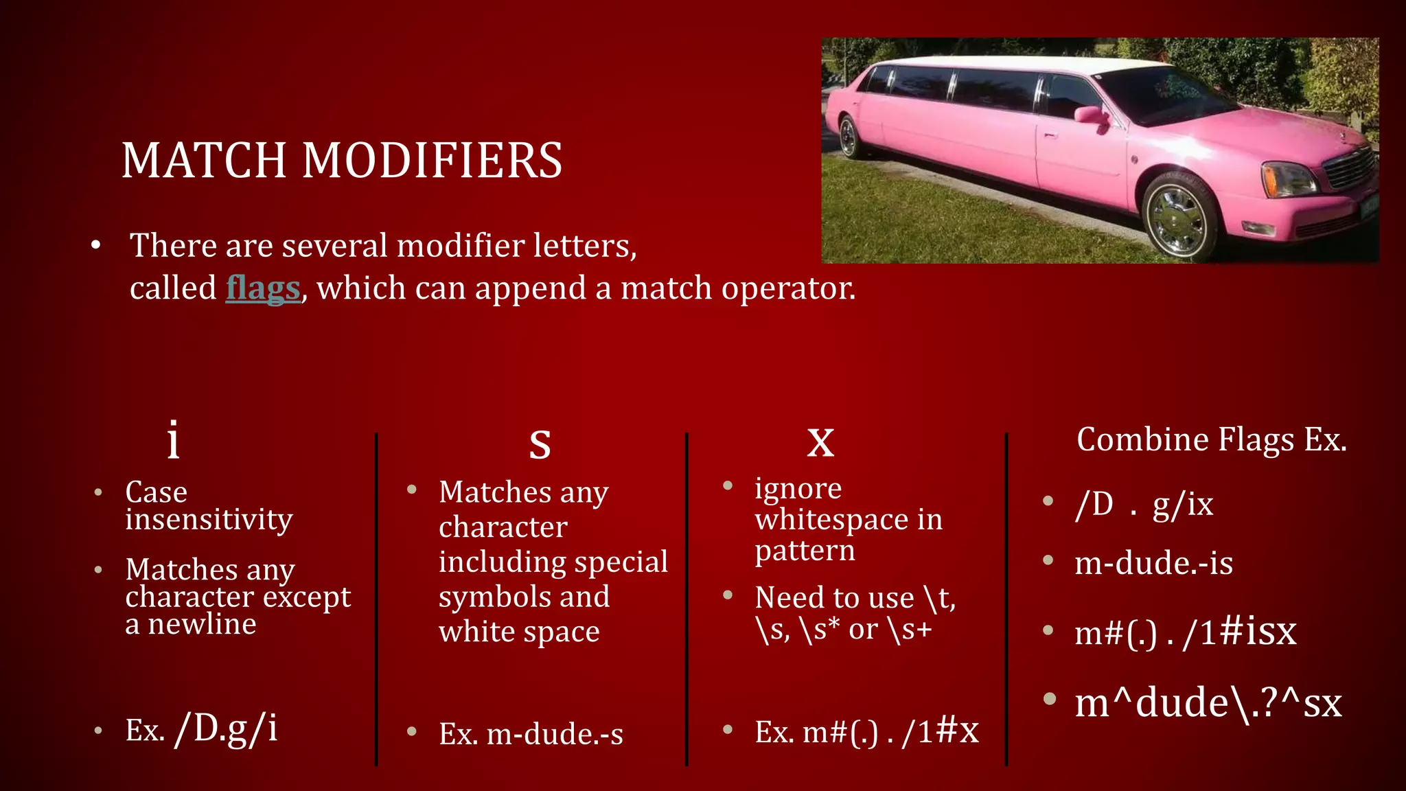 Matching With Regular Expressions Ppt 