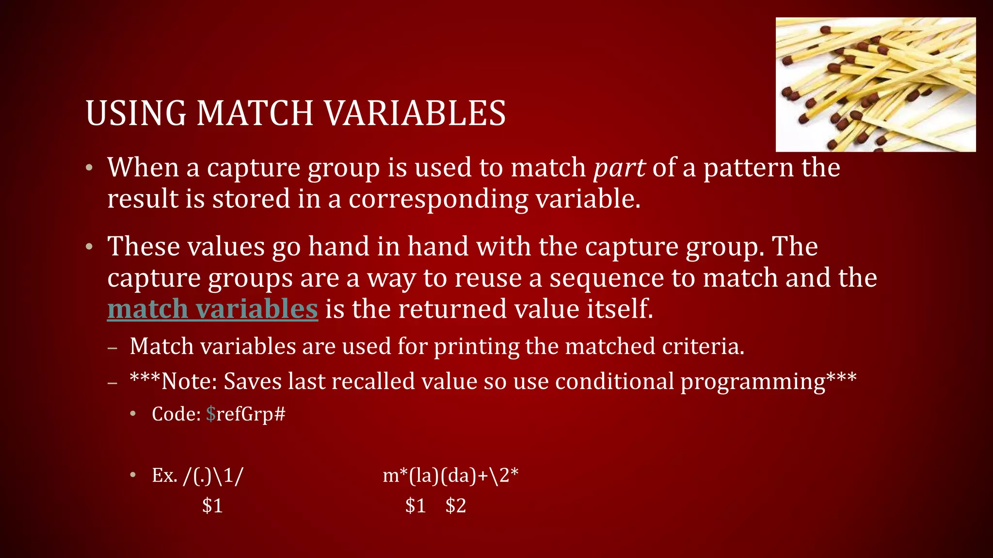 Matching with Regular Expressions | PPT