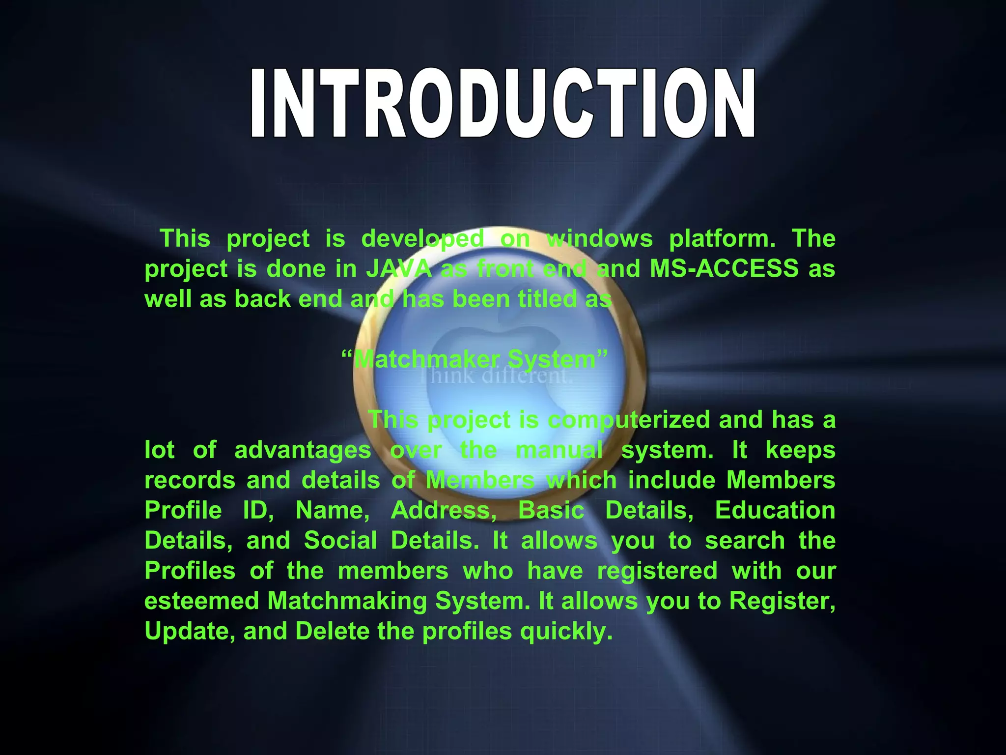 Match making system | PPT