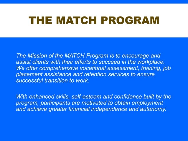 Match powerpoint | PPT | Vocational Training | Careers