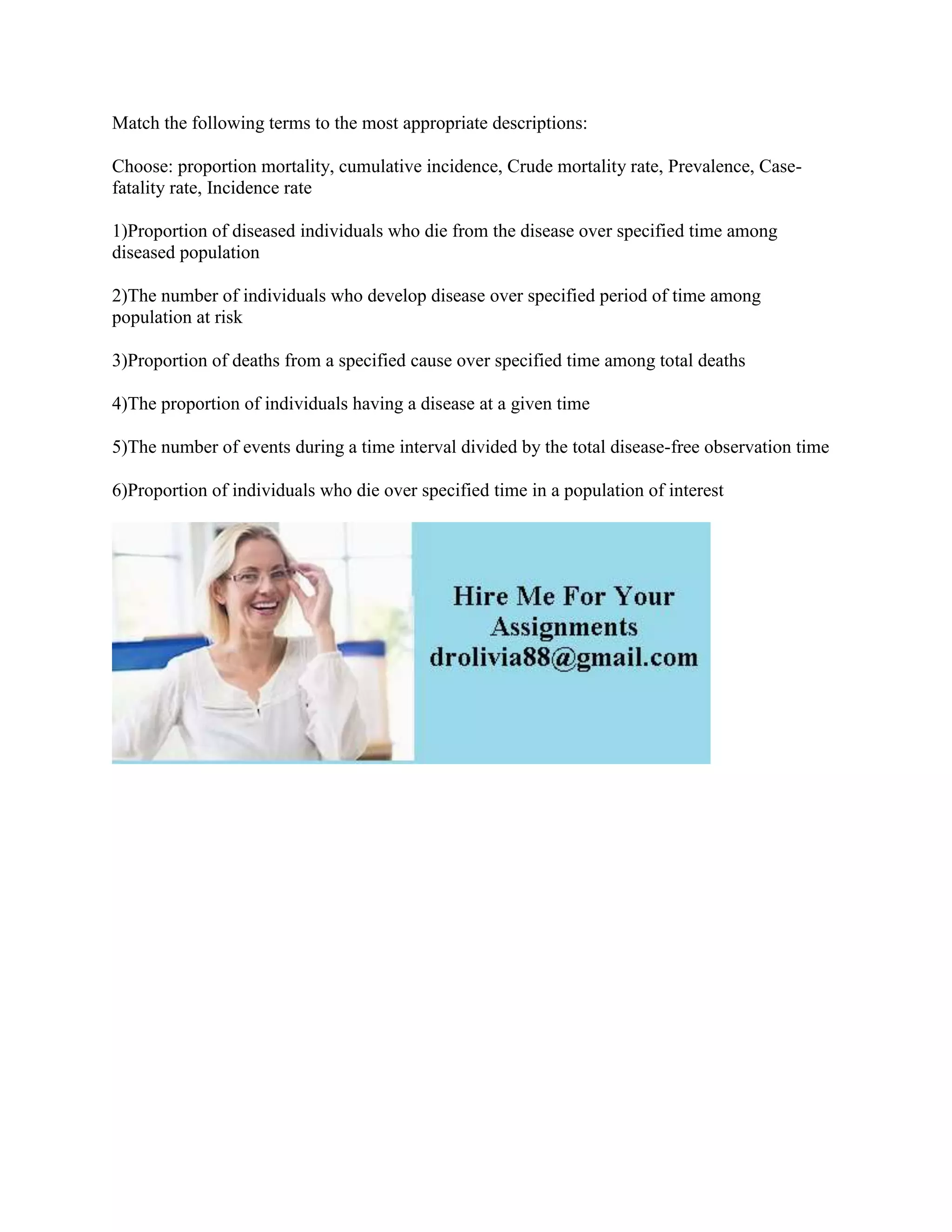 Match the following terms to the most appropriate descriptions- Choose.docx