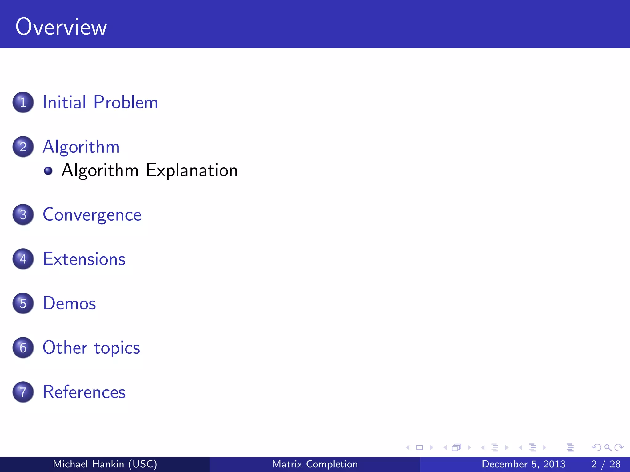 Matrix Completion Presentation | PDF
