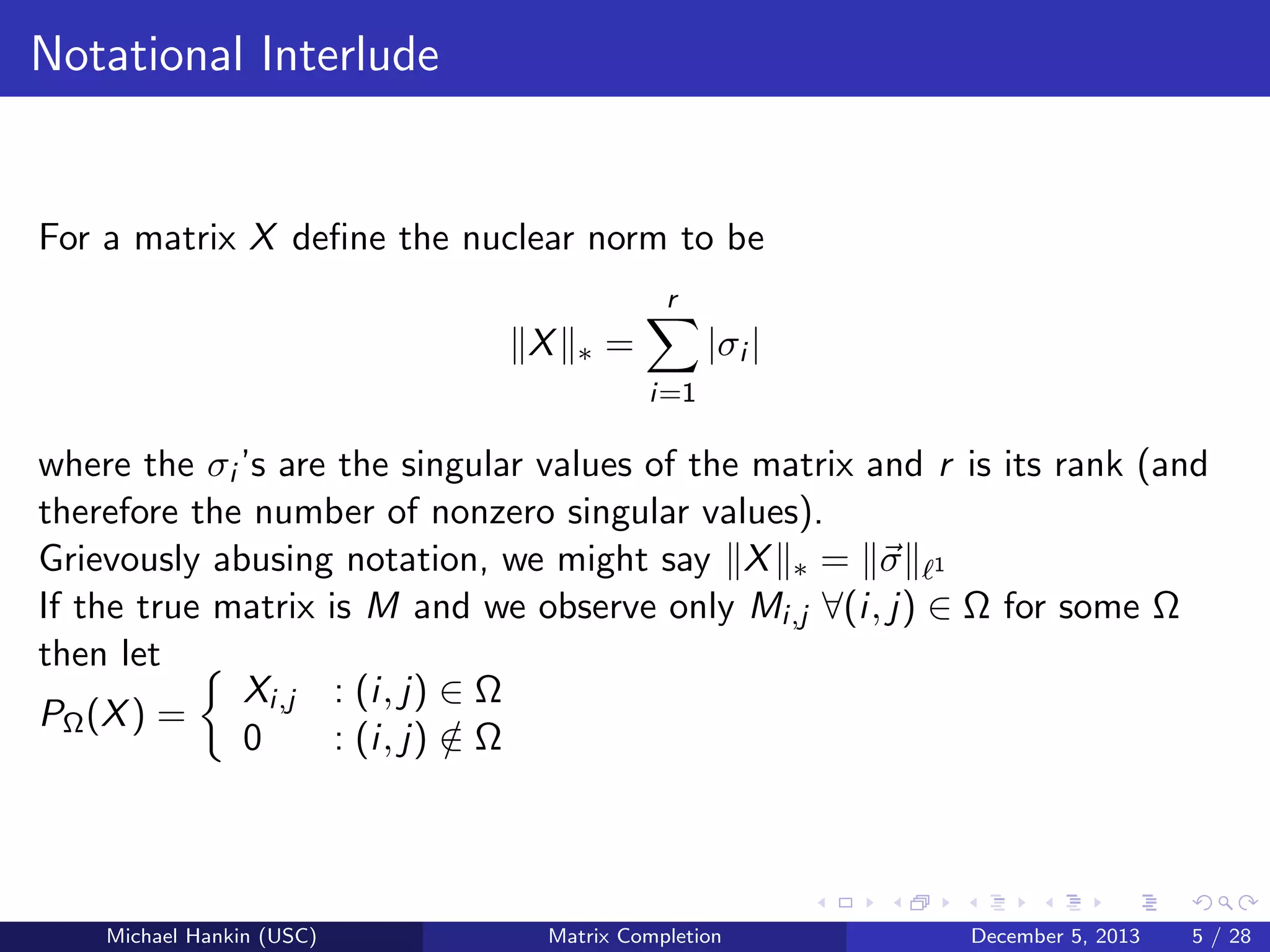 Matrix Completion Presentation | PDF